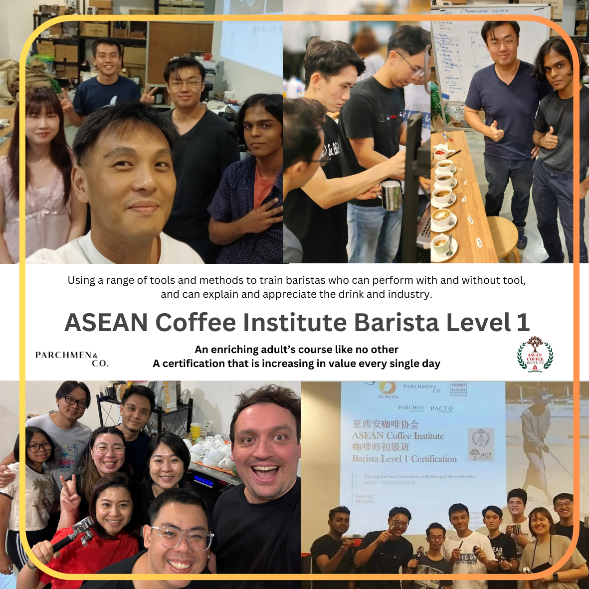 ASEAN Coffee Institute (ACI) Barista Level 1 - 2025 November and Decem ...