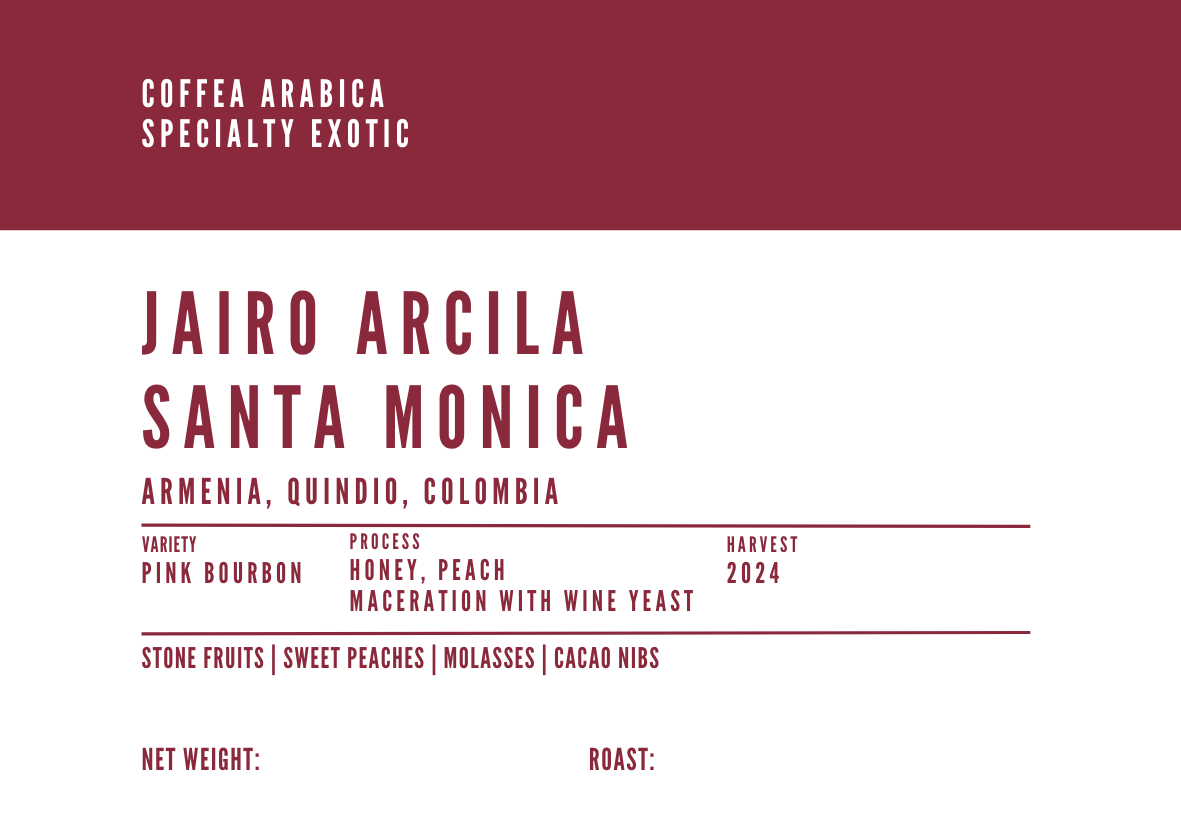 Colombia Jairo Arcila Honey Castillo Peach and Wine Yeast – Parchmen & Co